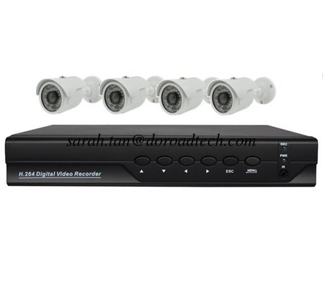 Home Surveillance Camera 4CH Standalone DVR and 4pcs IR Bullet Cameras DR-6504V510A
