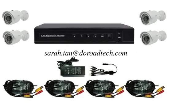 Surveillance Cameras for Home 4CH Standalone DVR + Waterproof IR Bullet Cameras