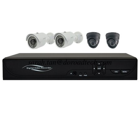 CCTV Camera Security Systems 4CH Standalone DVR and 700TVL IR Bullet Cameras