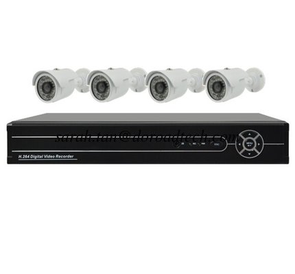 Security DVR Systems 4CH Standalone DVR and 4pcs IR CCTV Cameras