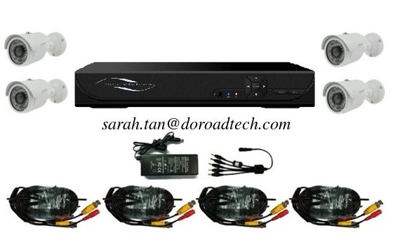 Surveillance Camera System 4CH Standalone DVR and 4pcs IR Bullet CCTV Cameras