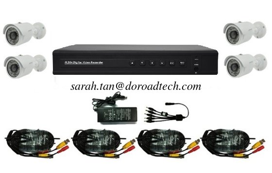 Video Surveillance Camera 4CH Standalone DVR and 700TVL IR CCTV Bullet Cameras