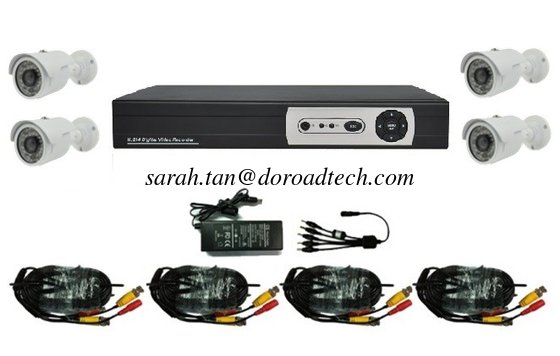 Video Surveillance Cameras 4CH DVR and 700TVL Waterproof IR CCTV Bullet Cameras
