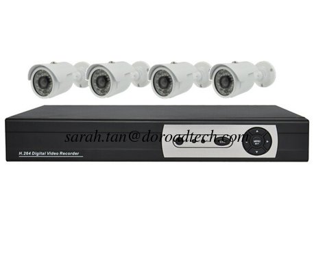 Video Surveillance Cameras 4CH DVR and 700TVL Waterproof IR CCTV Bullet Cameras
