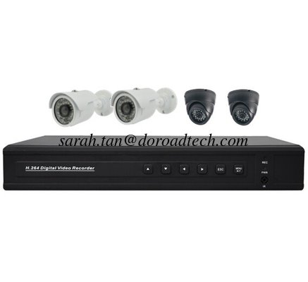 Camera Security System 4CH DVR and 700TVL IR Dome + Bullet CCTV Cameras
