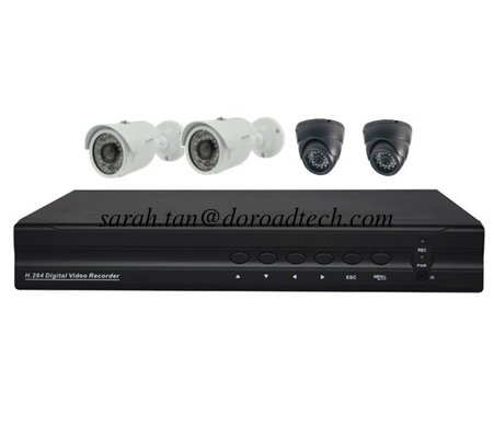 4 Channel DVR Kits, 700TVL Plastic Dome IR Cameras, Metal Bullet Cameras