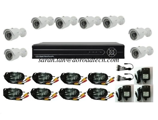 8CH DVR Kits Security Systems, 8CH DVR + Metal IR Bullet 700TVL CCTV Cameras