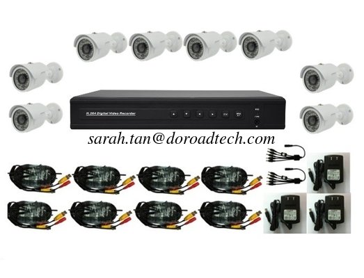 CCTV System 8CH DVR Kits, 8CH DVR + 8PCS Metal CCTV Security 700TVL IR Cameras