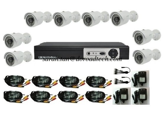 CCTV 8CH DVR Kit, 8CH DVR + 8PCS Metal IR Bullet CCTV Security Cameras