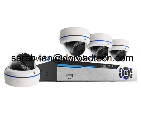 Day and Night HD Indoor IR Dome Camera PLC Wireless IP Camera 4CH PLC NVR Kits