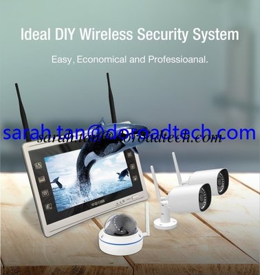 High Quality 4CH Wifi IP Cameras 960P Wireless NVR with 11" HD LCD Display Screen