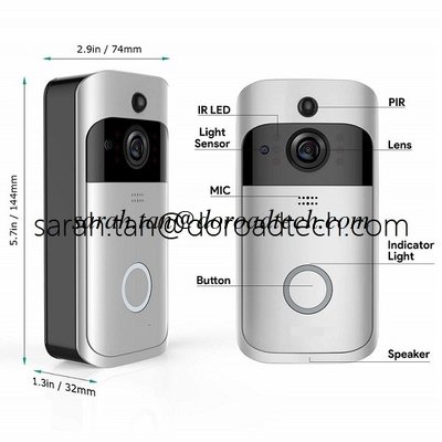Smart Video Doorbell Camera 720P Visual Call Intercom Door Bell Infrared Night Vision Remote Record