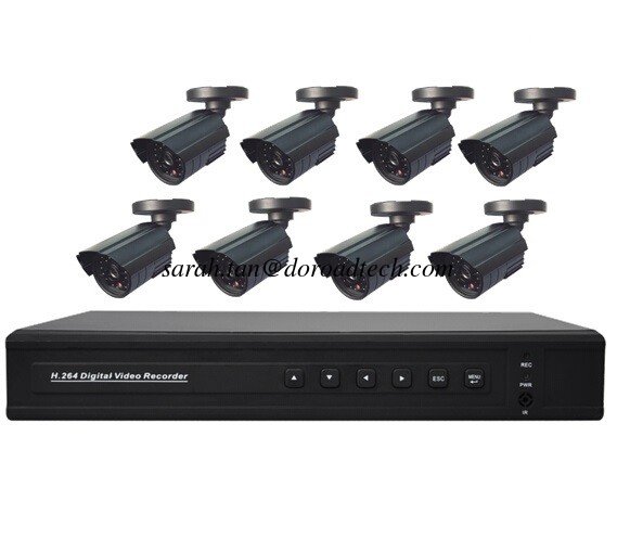 CCTV Security System 8CH(2CH D1 +6CH CIF) H.264 DVR Kit DR-7208AV502A