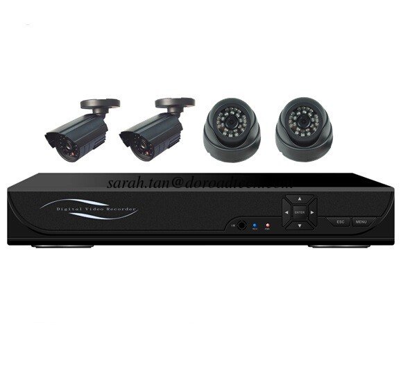DIY CCTV System: 4CH H.264 FULL D1 Digital Video Recorder Kits DR-7304AV5023C