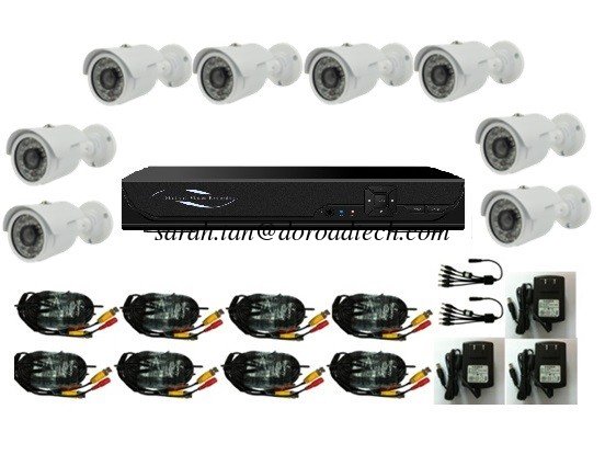 8CH DVR Kit, 8CH DVR + 8PCS Metal IR Bullet Security 700TVL CCTV Cameras