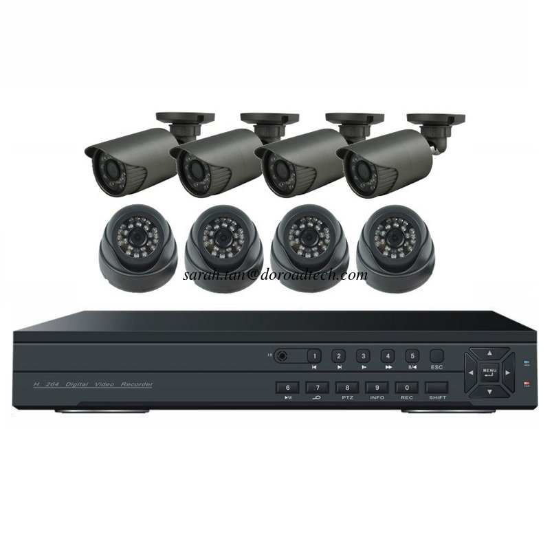 1.0MP HD 8CH H.264 DIY High Definition AHD Security Camera DVR CCTV Kits