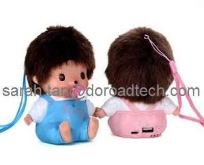 High Quality Plastic Cute Cartoon Power Bank 6000mAh Portable Battery Pack Charger