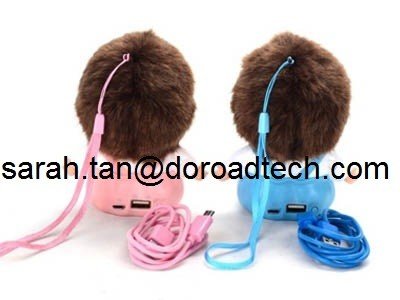 High Quality Plastic Cute Cartoon Power Bank 6000mAh Portable Battery Pack Charger