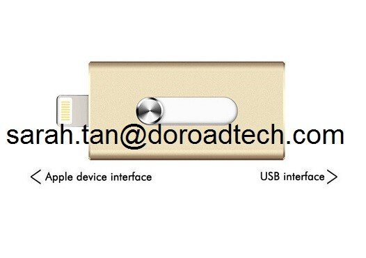 i-Flash Drive Dual Ports Lightning Data for iPhone USB Flash Drive for PC/MAC 32GB Storage