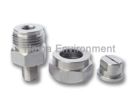Fan Spray Nozzle Stainless Steel , Water Atomizer Nozzle Three - Piece Construction
