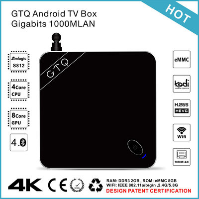 Androide 5,1 Media Player quad-core del GTQ Amlogic s812 con Lan/H.265 Hevc del gigabit