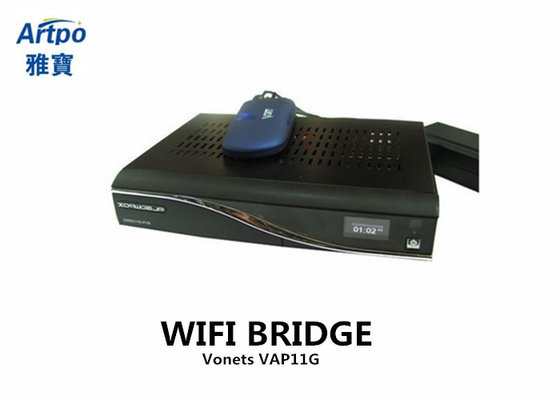El puerto de los accesorios VAP 11G RJ45 del puente DVB de Vonets WIFI para el decodificador por satélite parte