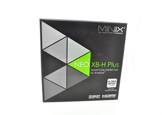 Caja quad-core MINIX X8-H del árabe IPTV más el receptor elegante 4K 2G/16G de alta resolución de la TV