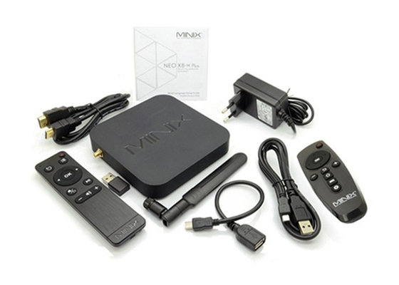Caja quad-core MINIX X8-H del árabe IPTV más el receptor elegante 4K 2G/16G de alta resolución de la TV