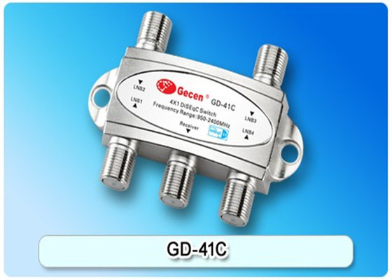 Accesorios Gecen 4 de la caja DVB de la TV en 1 interruptor por satélite GD-41C de DiSEqC para el receptor de satélite