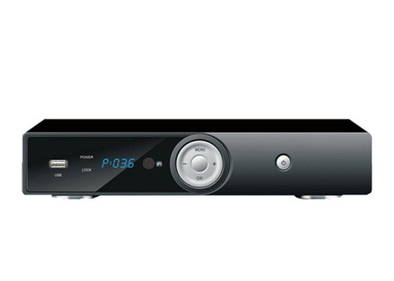 Set-top box multi del receptor de la lengua DVB-T2 HD Digitaces TV con MPEG4/EPG/el USB/PVR/H.264 - negro