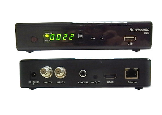 Decodificador por satélite Suramérica IKS SKS Nagra3 del sintonizador del gemelo de Azbox Bravissimo DVB-S2