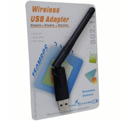 150Mbps USB WIFI 2.4GHZ 802.11n Wifi/adaptador de red inalámbrica de la red inalámbrica (WLAN) para DVB STB SKYBOX