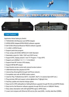 Alto reloj libre combinado DSTV Channles del receptor de satélite GPRS de la definición para África