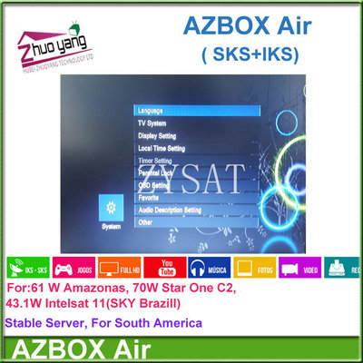La alta definición Azsky SK4 adelgaza al receptor de satélite de la TV para el reloj 70W 30W del Brasil