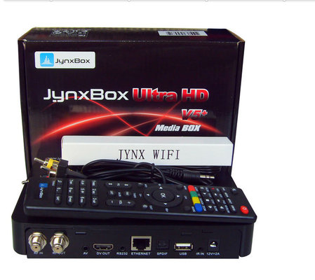 Receptores de satélite del receptor de ATSC digital del sintonizador del gemelo de Jynxbox V5+ 8 QPSK con el IR/el LAN/JB200