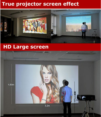 HD nativo llevó el proyector elegante androide de Digitaces 100 lúmenes de la pantalla 4500 de la pulgada x 1280 800dpi