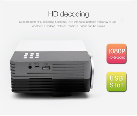 El HDMI digital del USB VGA llevó el proyector elegante androide vídeo nativo de 80 lúmenes para el teatro casero/sistema de pesos americano
