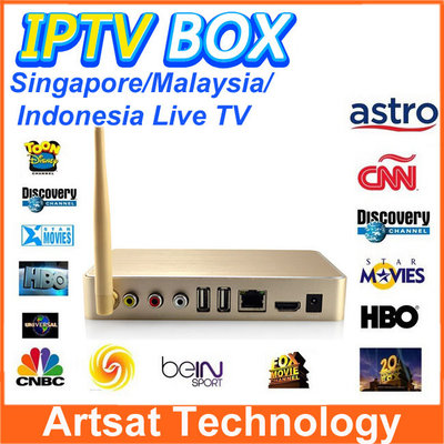 Ayuda androide 156 Channles de la caja de ASTON X8 ASRTO IPTV del set-top box de Malasia HD IPTV para Malyasia Singapur Indonesia