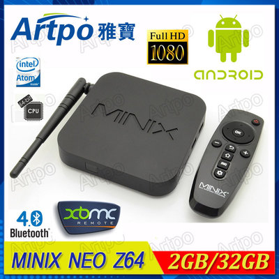 CAJA NEA Z3735F 2G/32G quad-core 1080P del átomo TV de MINIX Z64 Android4.4 Intel