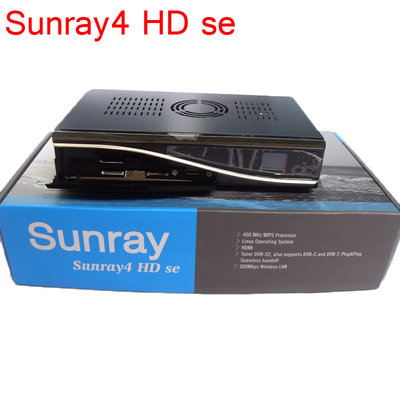 Sintonizador Enigma2 DVB-S/T2/C 300MBPS WIFI del triple del receptor Sunray4 SR4 SIM2.10 de DVB HD