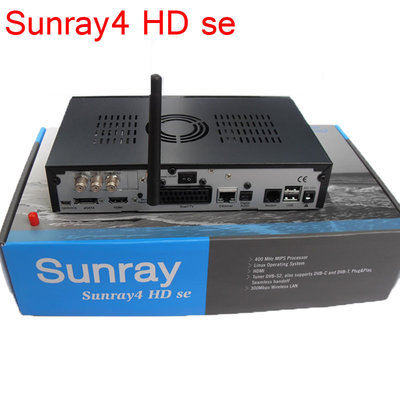 Sintonizador Enigma2 DVB-S/T2/C 300MBPS WIFI del triple del receptor Sunray4 SR4 SIM2.10 de DVB HD