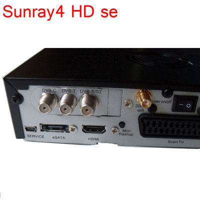 Sintonizador Enigma2 DVB-S/T2/C 300MBPS WIFI del triple del receptor Sunray4 SR4 SIM2.10 de DVB HD