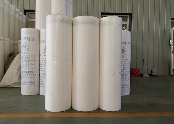 Roll Type Slab Waterproofing Membrane Rough Fleece Surfaces With Cement Adhesives
