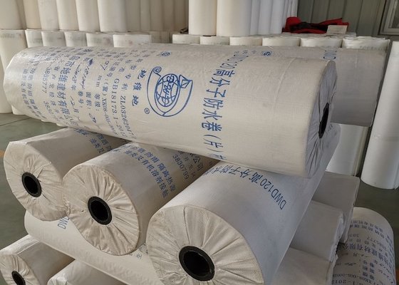 Roll Type Slab Waterproofing Membrane Rough Fleece Surfaces With Cement Adhesives