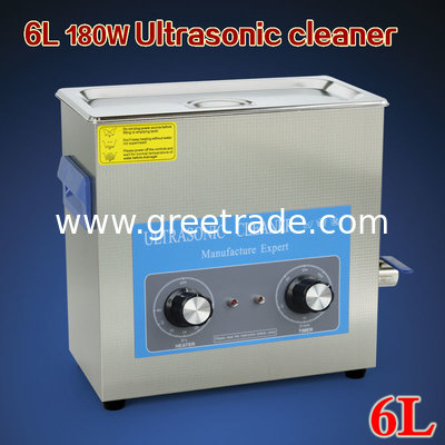 6L 180W desktop 40KHz ultrasonic cleaner made of stainless steel for household