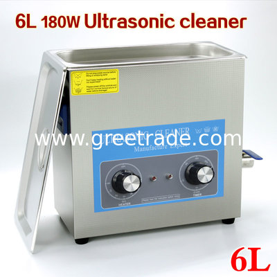 6L 180W desktop 40KHz ultrasonic cleaner made of stainless steel for household