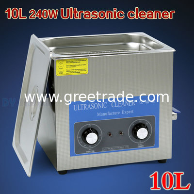 10L 240W Ultrasonic cleaner for Parts Hardware laboratory washing machine