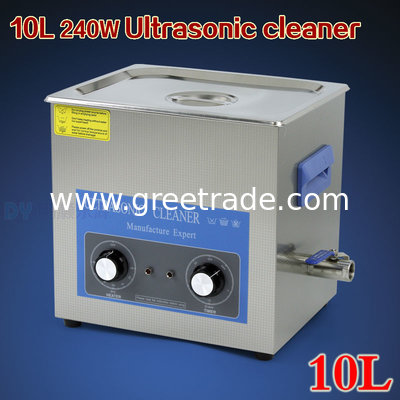 10L 240W Ultrasonic cleaner for Parts Hardware laboratory washing machine