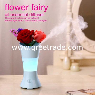 Flower fairy essential oil diffuser ultrasonic humidifier for household