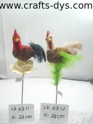 Handmade cock,Size:h:28cm,High quality with competitive price,Easter Ornaments and gifts